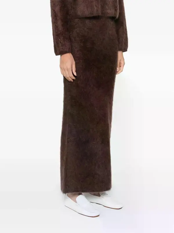 Soft Goat Cashmere Ankle-length Skirt