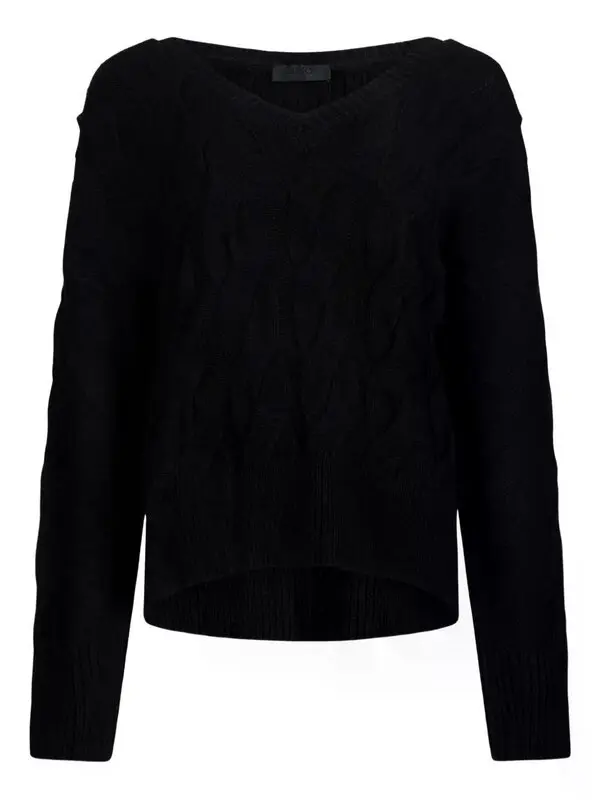 Liu Jo Cable-knit V-neck Sweater