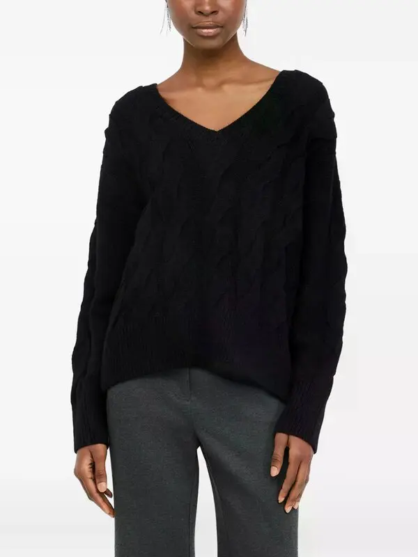Liu Jo Cable-knit V-neck Sweater