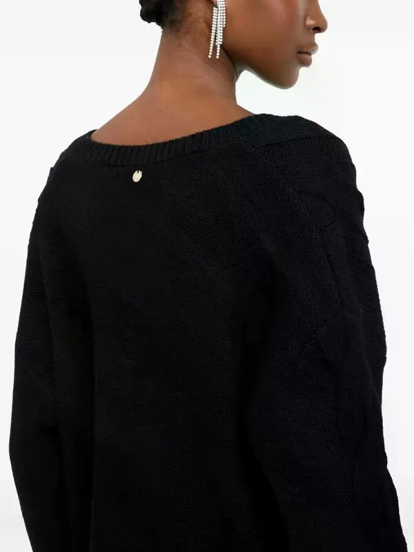 Liu Jo Cable-knit V-neck Sweater