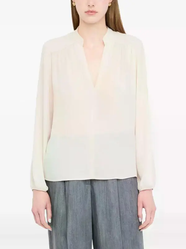 Liu Jo Mandarin-collar V-neck Blouse
