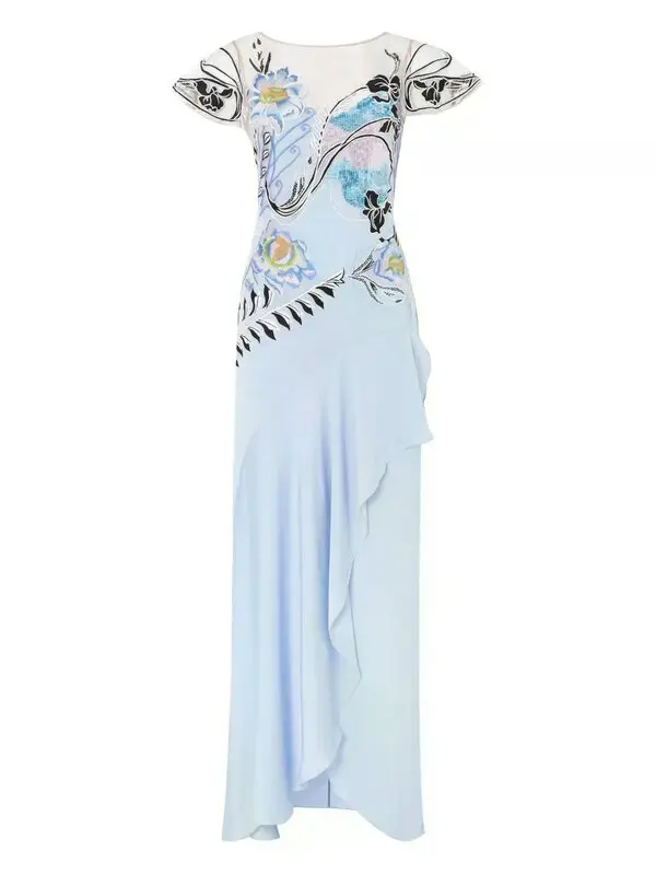 TEMPERLEY LONDON Gracia Ruffle Sequin-embellished Dress