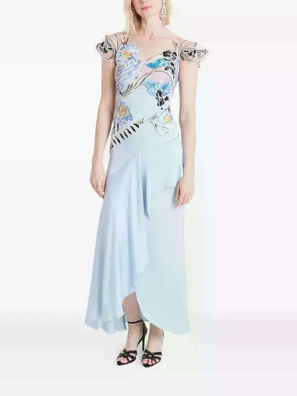TEMPERLEY LONDON Gracia Ruffle Sequin-embellished Dress