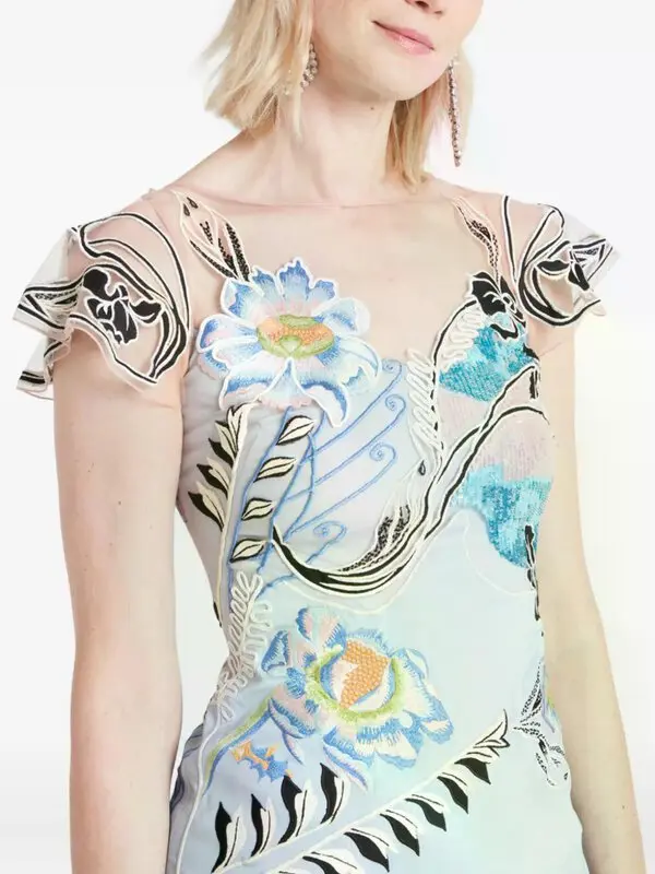 TEMPERLEY LONDON Gracia Ruffle Sequin-embellished Dress