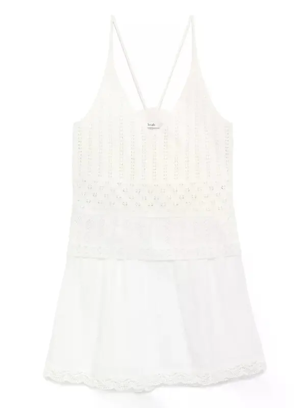 B+AB Crochet Top And Skirt Set - White