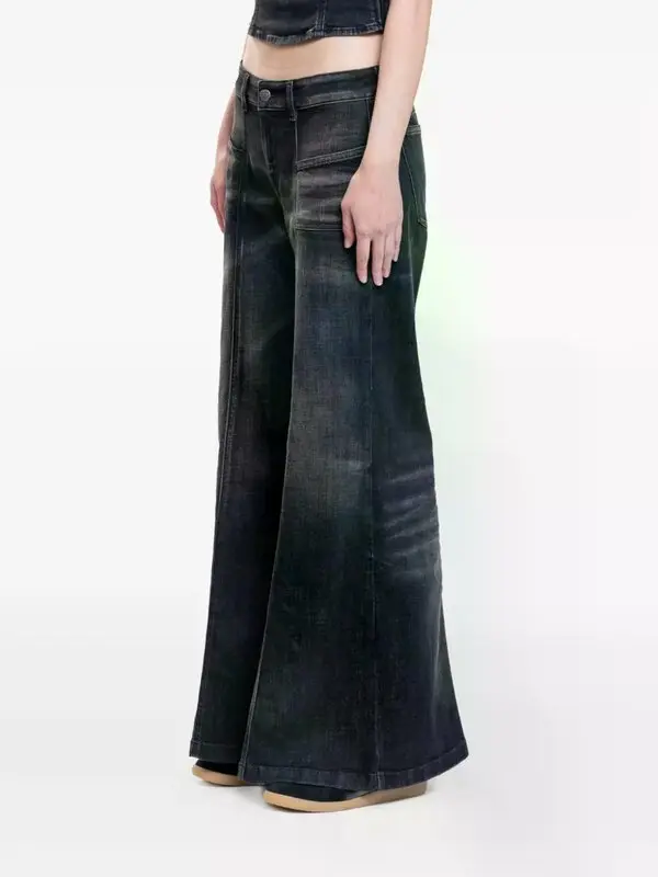 DIESEL® High-waisted Wide-leg Jeans - Black