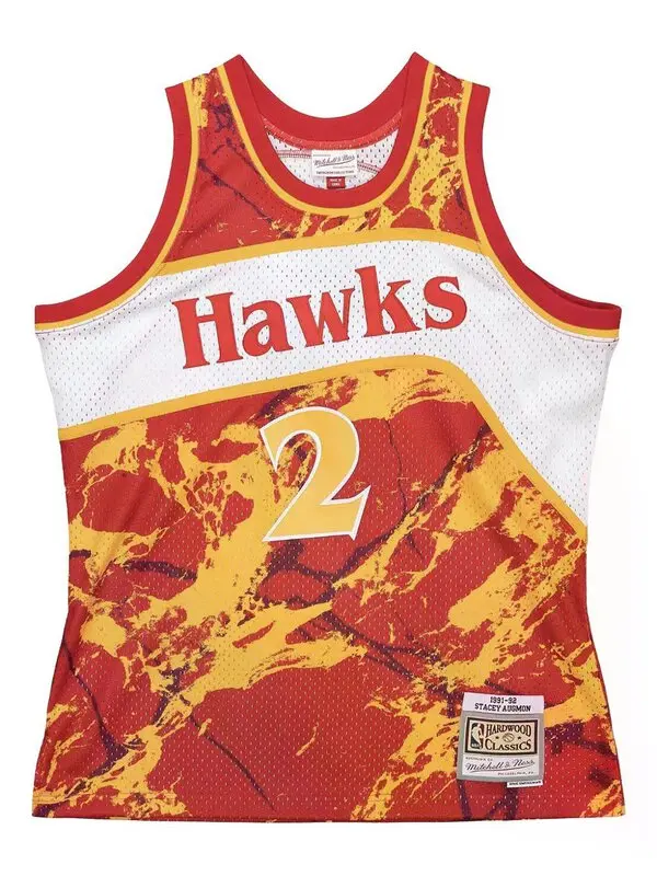 Mitchell & Ness Nba Atlanta Hawks 1991 Stacey Augmon Basketball Jersey - Red
