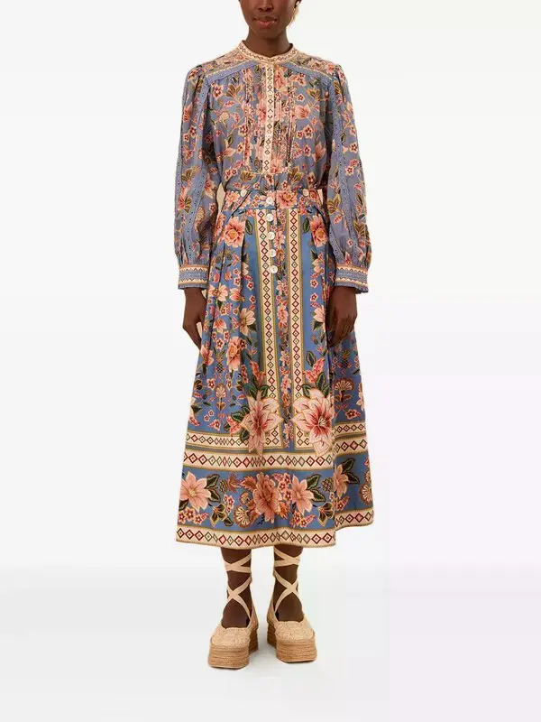 Farm Rio Tapestry-print Blouse - Blue