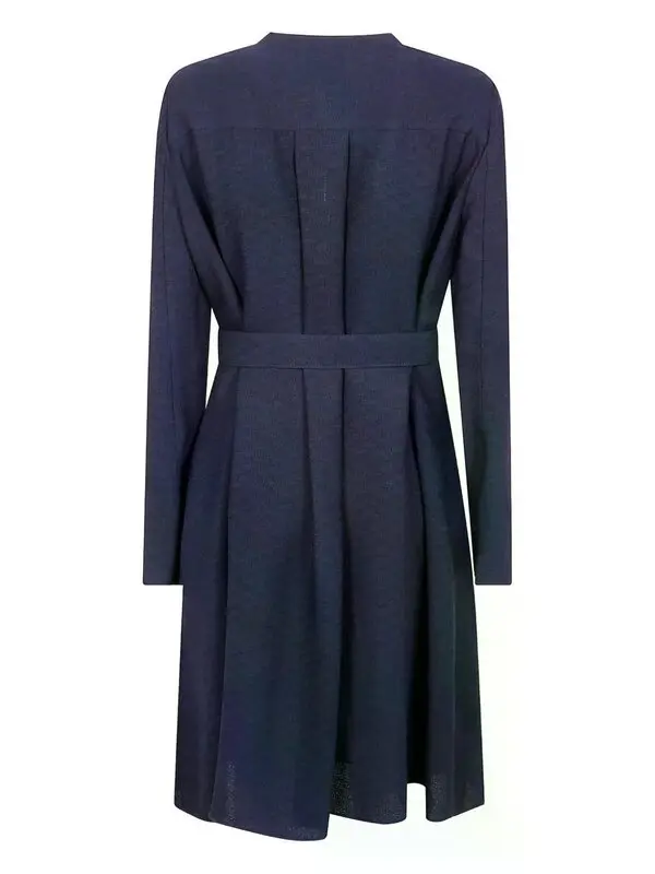 Emporio Armani Belted Keyhole-neck Dress