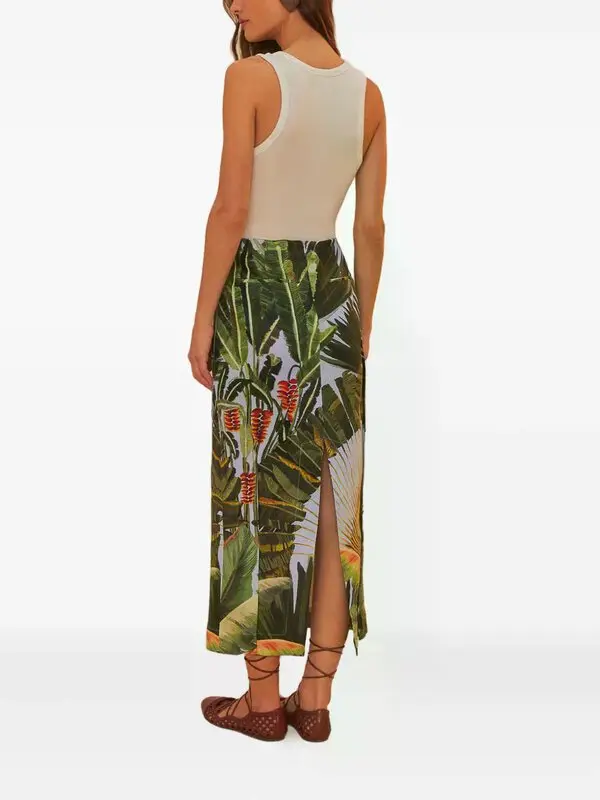 Farm Rio Amazônia Forest-print Midi Skirt