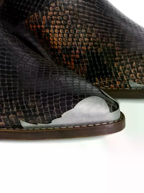 Zadig&Voltaire Snakeskin-effect Buckle Boots - Black