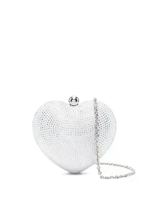 Mach & Mach Mini Crystal Heart Embellished Bag
