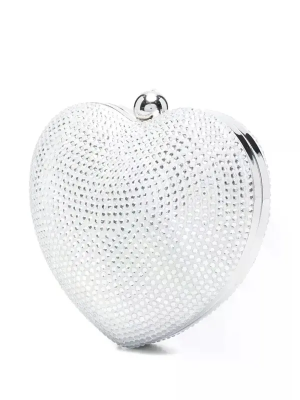 Mach & Mach Mini Crystal Heart Embellished Bag