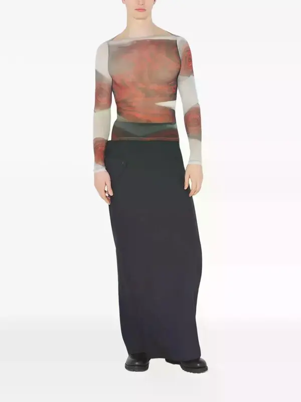 JEAN PAUL GAULTIER Roses Print Top - Red