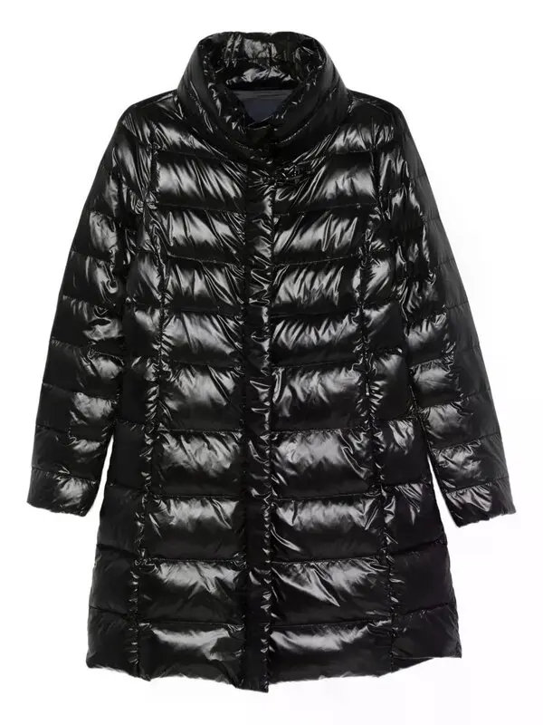 FAY Quilted Stand-collar Coat - Black