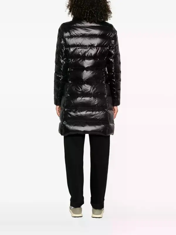 FAY Quilted Stand-collar Coat - Black