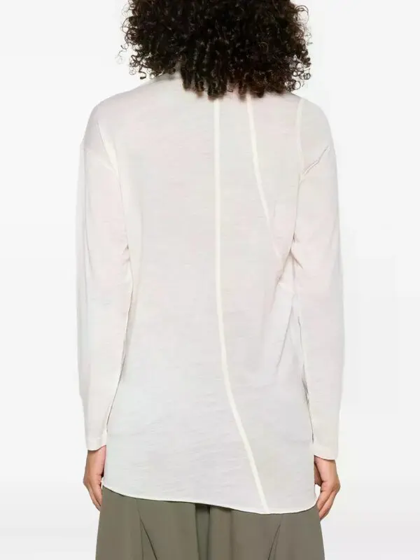 High Neck Asymmetric-hem Top