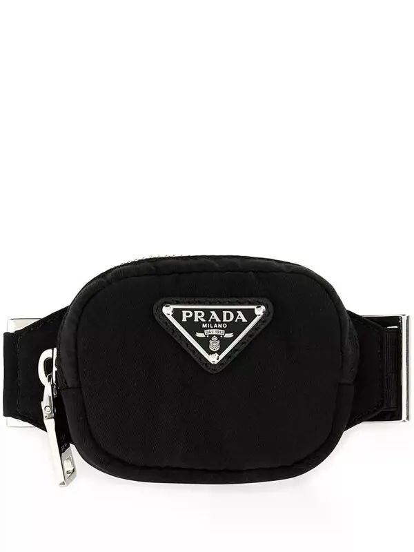 Prada Logo-plaque Belt Bag - Black