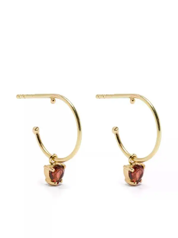 WOUTERS & HENDRIX 18k Yellow Heart Hoop Earrings - Gold