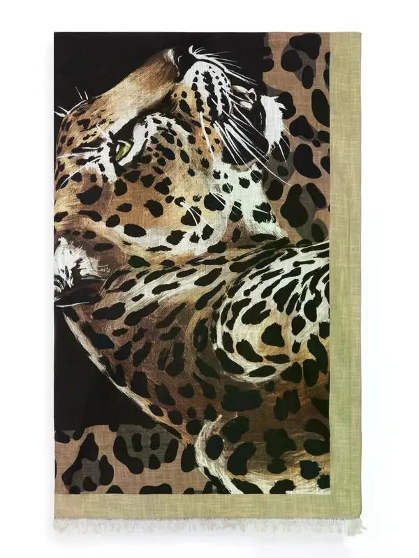 Dolce & Gabbana Leopard-print Beach Towel - Black