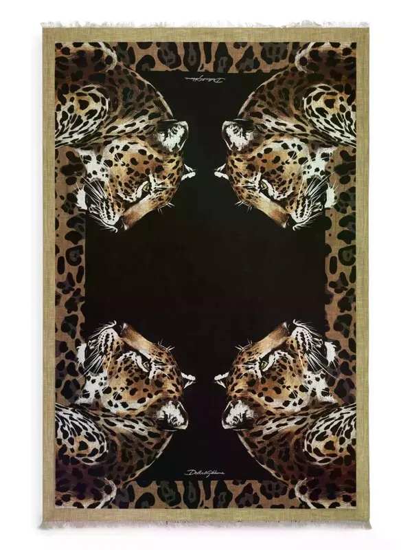Dolce & Gabbana Leopard-print Beach Towel
