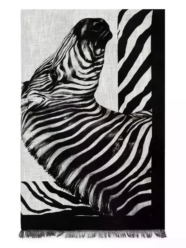 Dolce & Gabbana Zebra-print Beach Towel - Grey