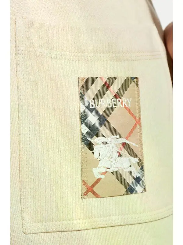 Burberry Check Label Cotton Track Pants