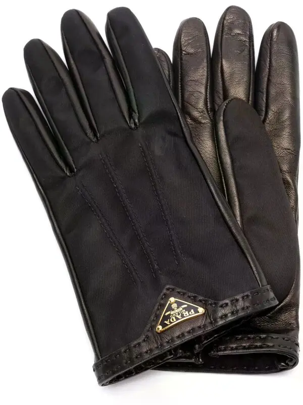 Prada Leather Gloves - Black