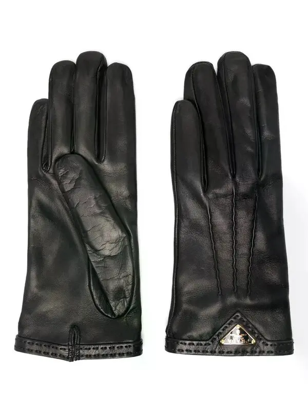 Prada Triangle-logo Gloves - Black