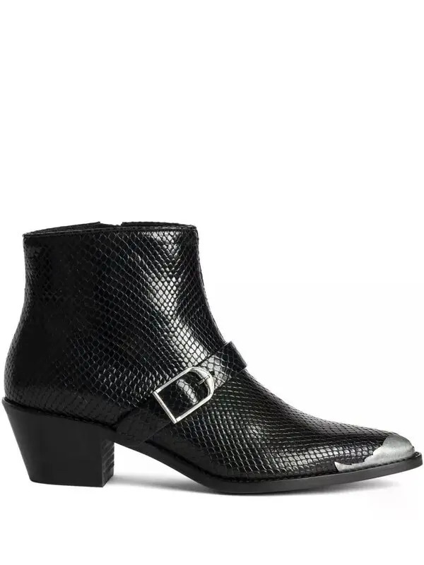 Zadig&Voltaire Tylow Wild Mirror Cowboy Boots - Black