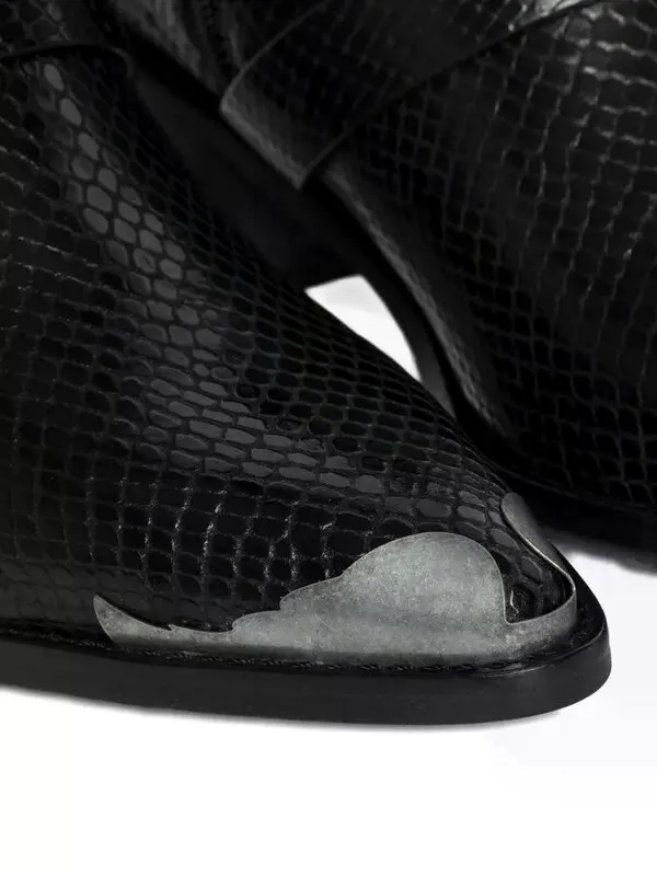 Zadig&Voltaire Tylow Wild Mirror Cowboy Boots - Black