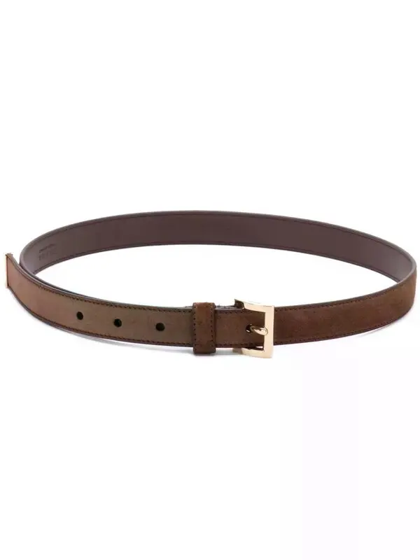 Prada Logo-buckle Leather Belt - Brown