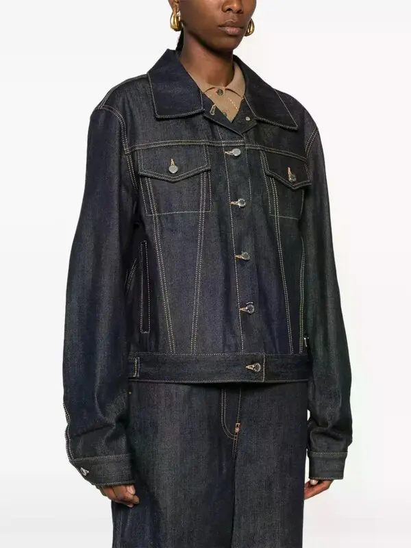 Prada Triangle Logo Denim Jacket
