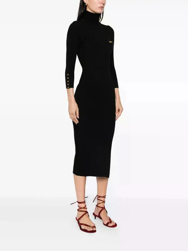 Elisabetta Franchi Ribbed Roll-neck Dress