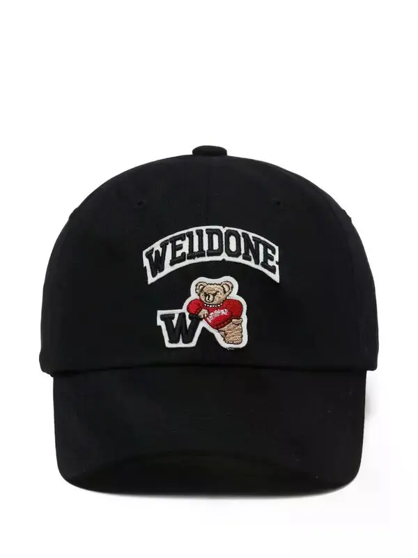 We11Done Bear-motif Baseball Cap - Black