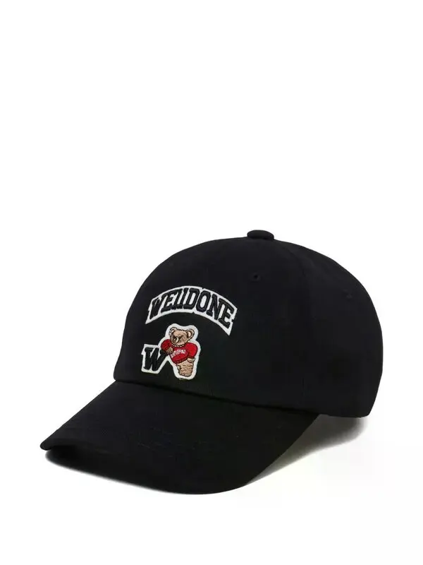 We11Done Bear-motif Baseball Cap - Black