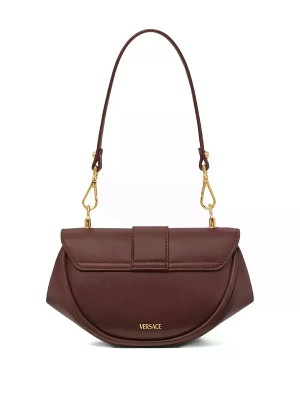 Versace Virtus Leather Shoulder Bag - Red