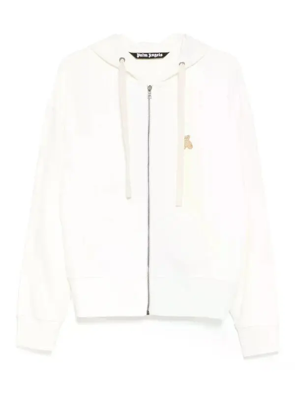 Palm Angels Logo-patch Zip-up Hoodie