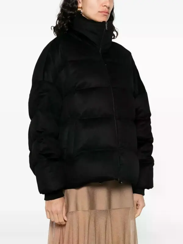 Soft Goat High-neck Puffer Jacket
