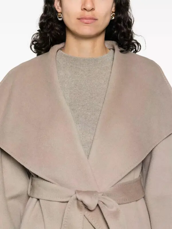 Soft Goat Belted Coat - Neutrals