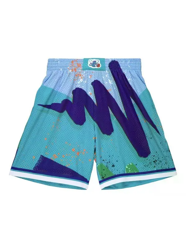 Mitchell & Ness Nba Charlotte Hornets 1992 Hyper Hoops Swingman Basketball Shorts - Blue