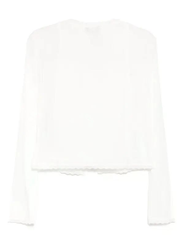 TOUT A COUP Lace-trim Cardigan Top