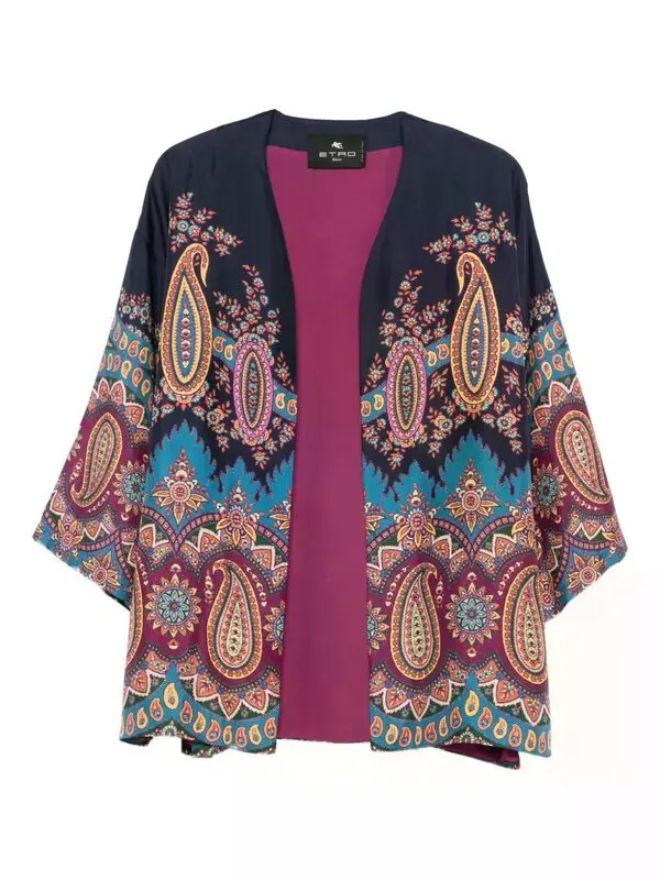 Etro Paisley-print Jacket - Blue