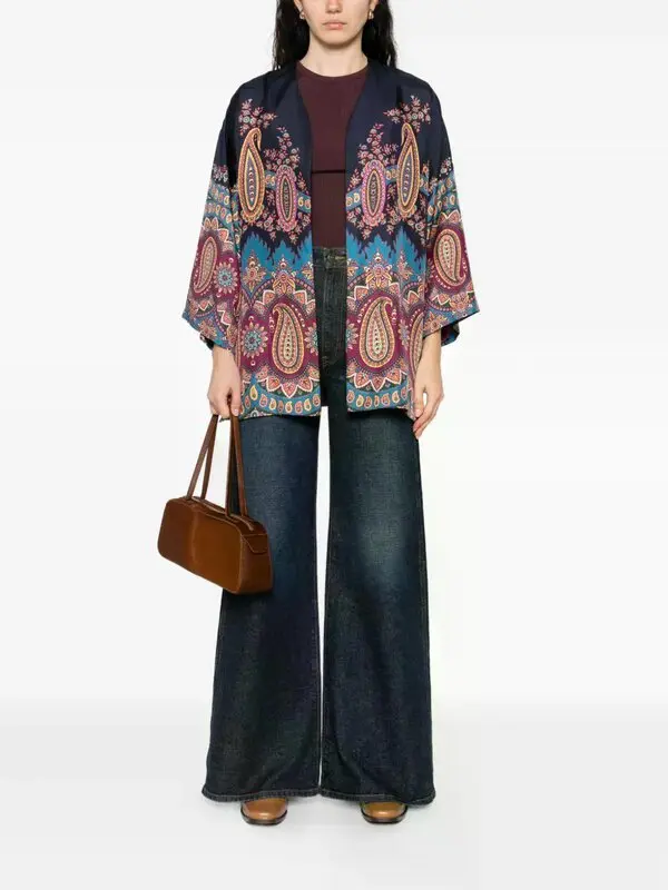 Etro Paisley-print Jacket - Blue