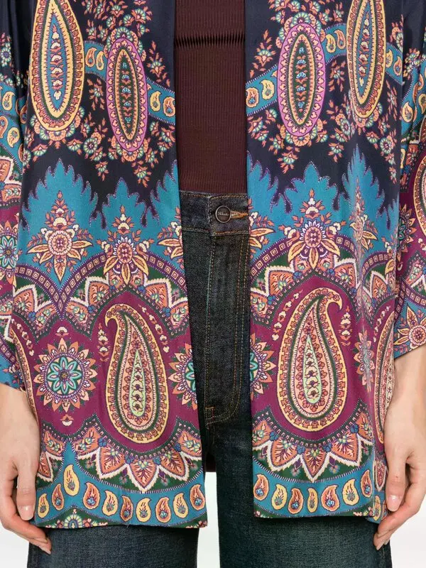 Etro Paisley-print Jacket - Blue