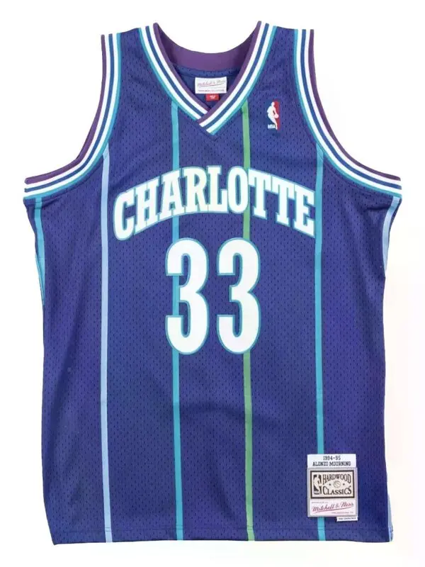 Mitchell & Ness Nba Charlotte Hornets 94 Alonzo Mourning Swingman Alternate Jersey Top - Purple