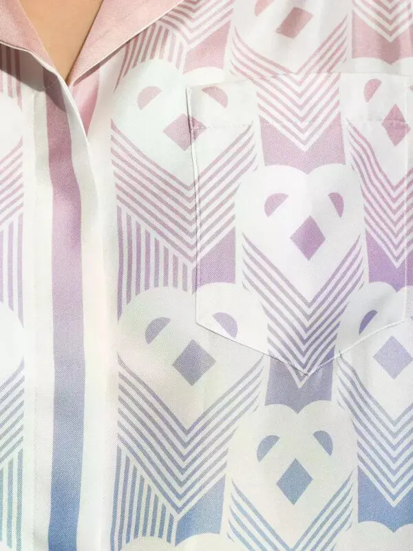 Casablanca Heart-monogram Silk Shirt