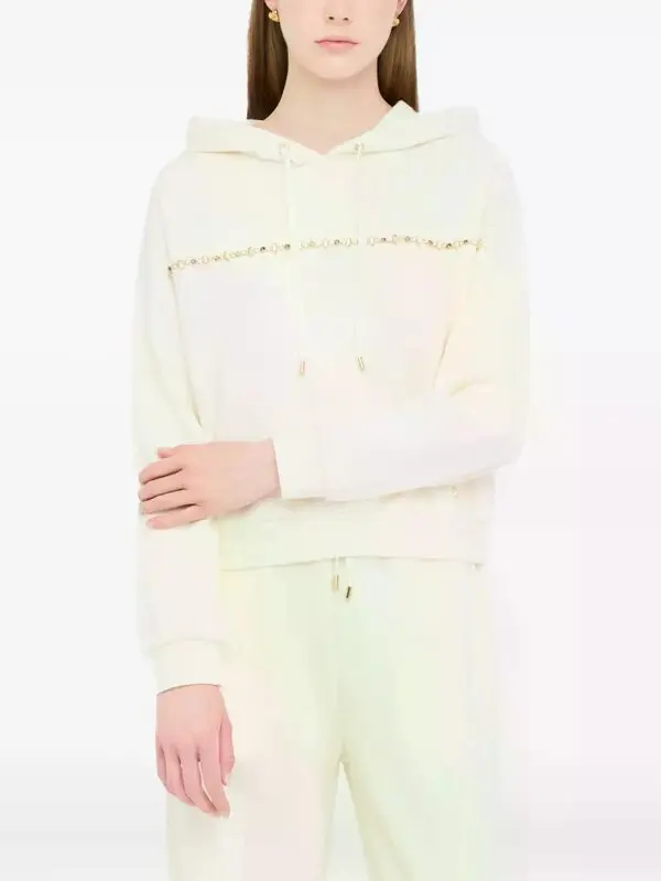Liu Jo Rhinestone-embellished Drawstring Hoodie