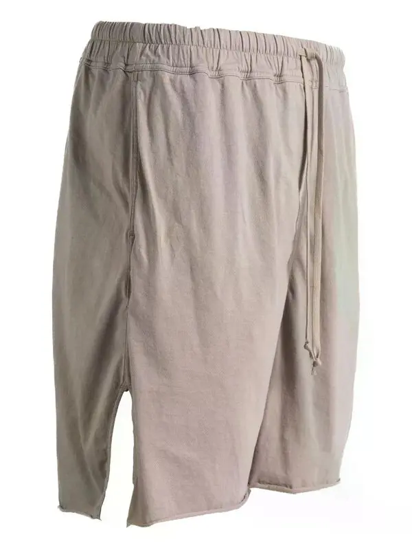 Rick Owens Drawstring-waist Raw-cut Shorts