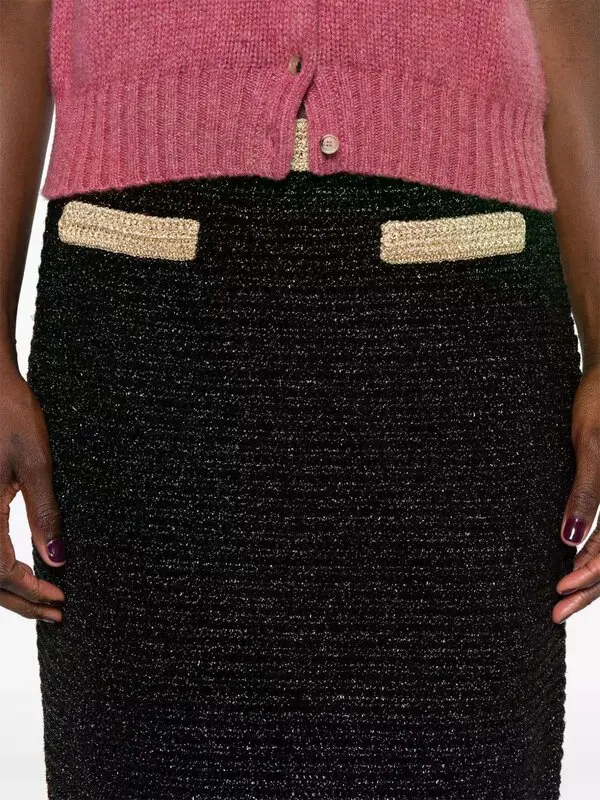 Miu Miu Lamé Knitted Miniskirt